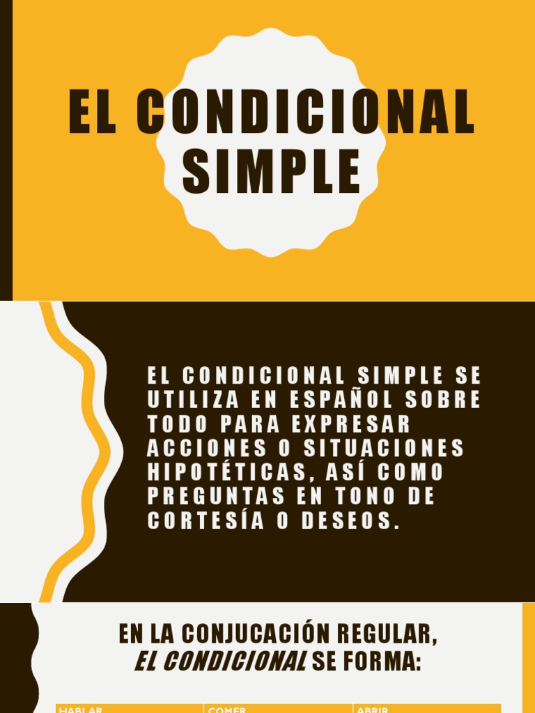 Condicional Simple | PDF | Verbo | Lingüística