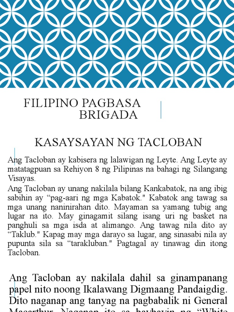 RM3 Kasaysayan NG Tacloban | PDF