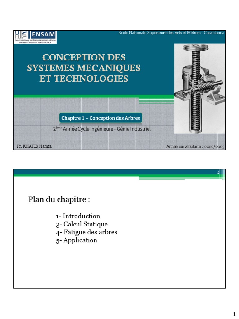 Chapitre 1-Dimensionnement Des Arbres | PDF