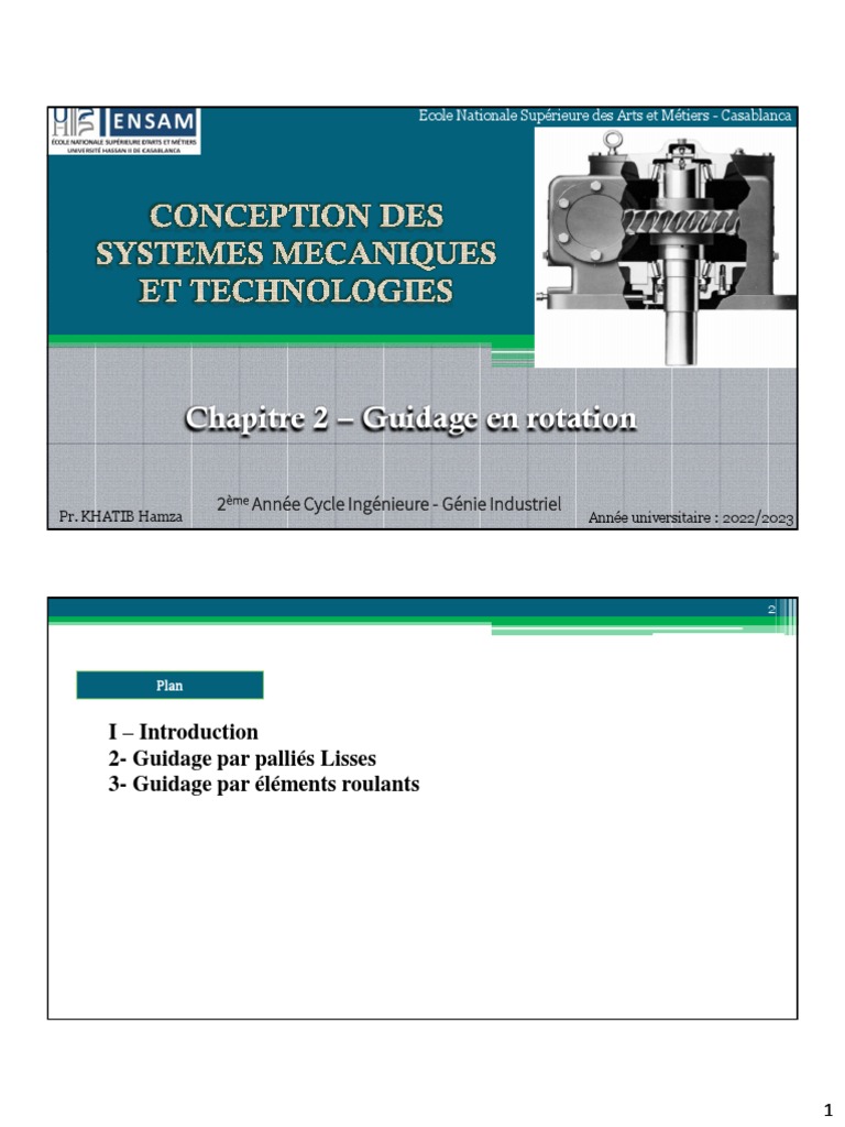 Guidage en rotation par paliers lisses | PDF | Ingénierie mécanique ...