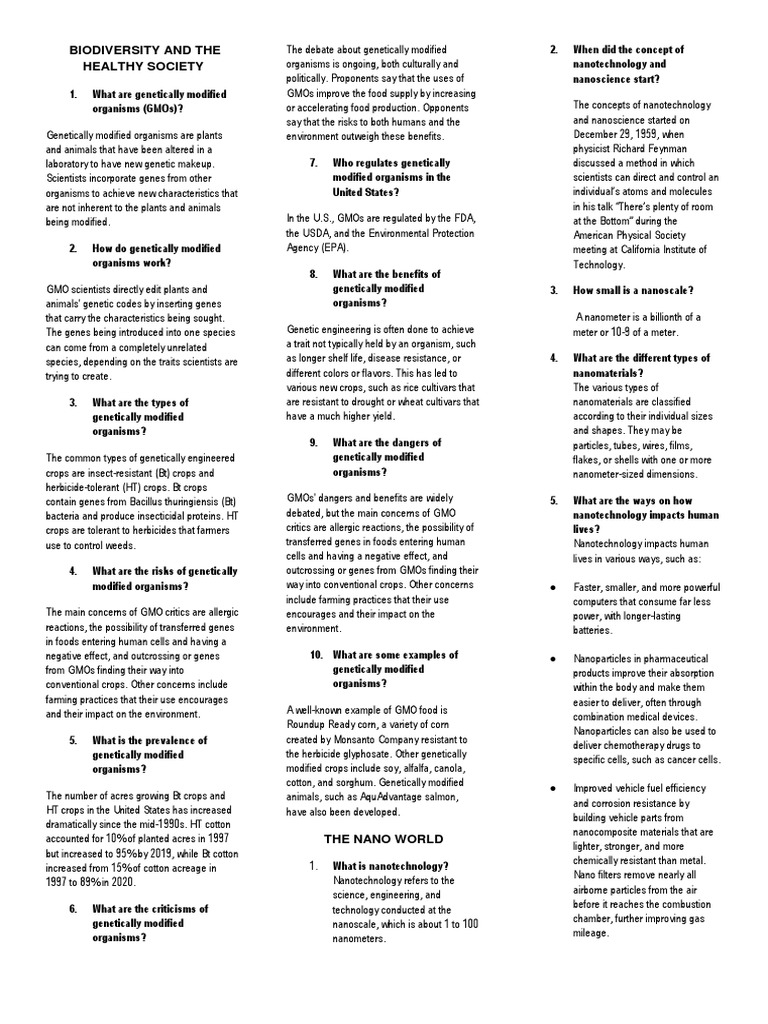 Scitech Final Exam Reviewer | PDF | Genetically Modified Organism | Gene Therapy