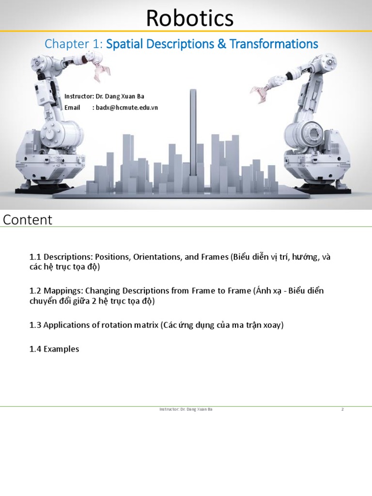 Robotics Spatial Transformations | PDF | Rotation | Euclid