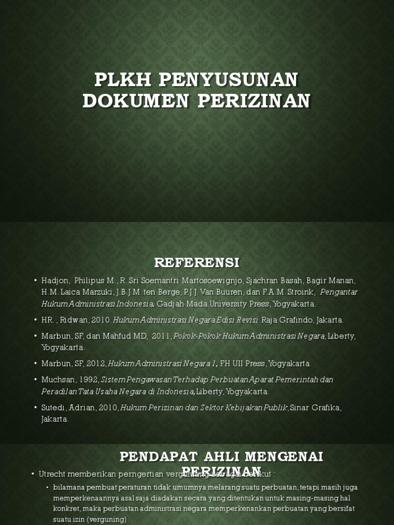 PLKH Penyusunan Dokumen Perizinan | PDF