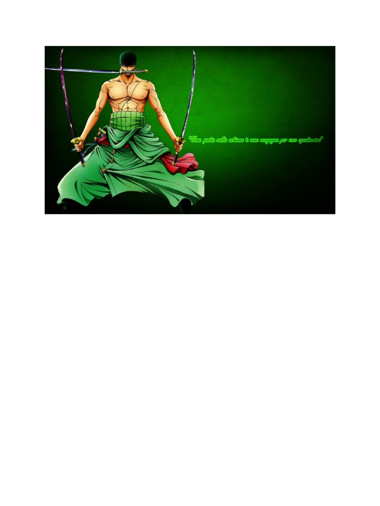One Piece Zoro | PDF