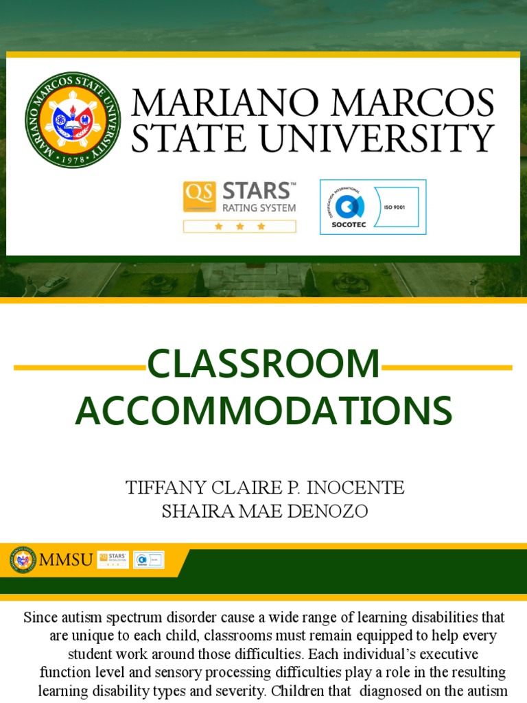Classroom Accommodations | PDF | Classroom | Autism Spectrum