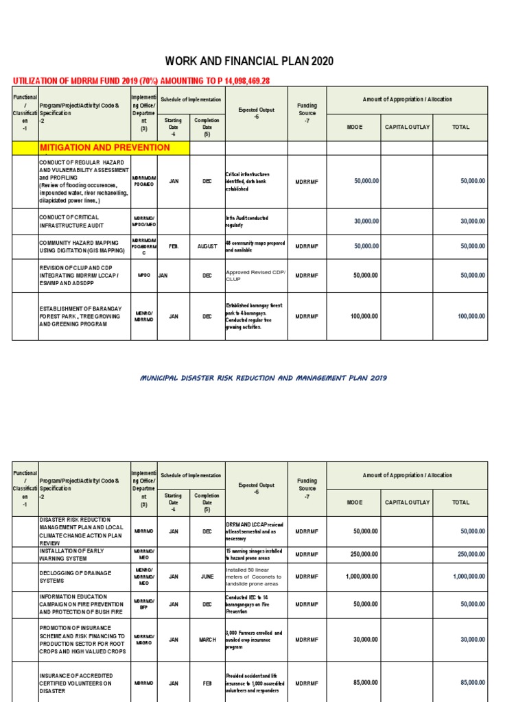 Mdrrm-Plan SAMPLE | PDF | Emergency Evacuation | Risk Management