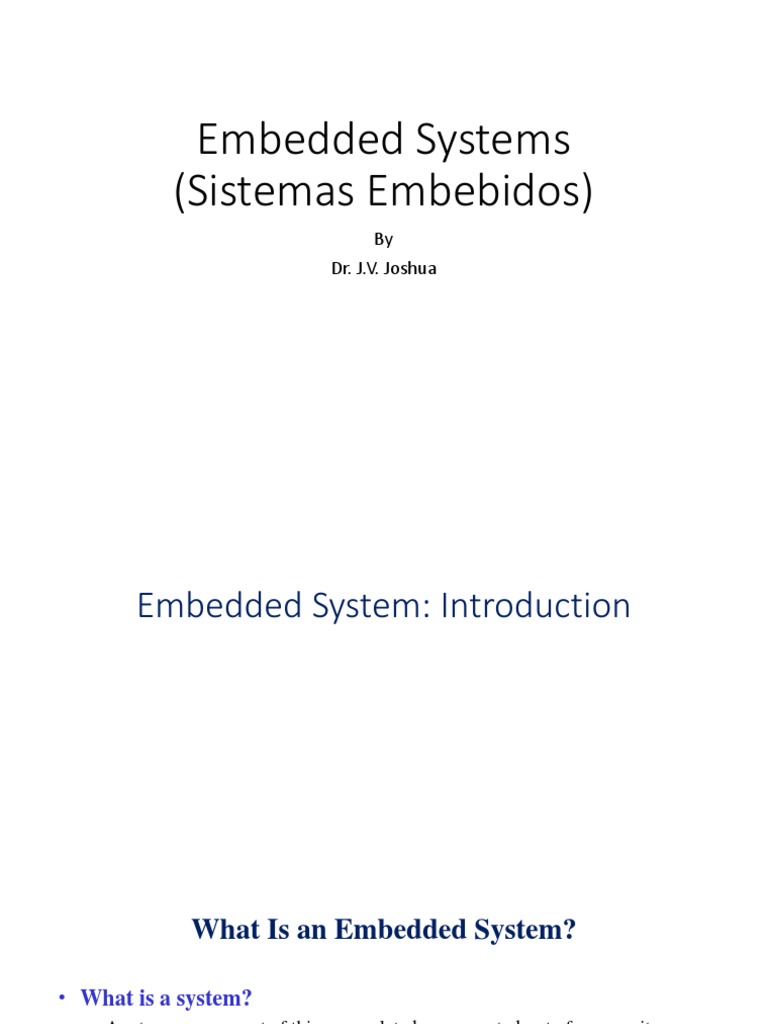 Embedded Systems - Note - 1 | PDF | Embedded System | Microprocessor
