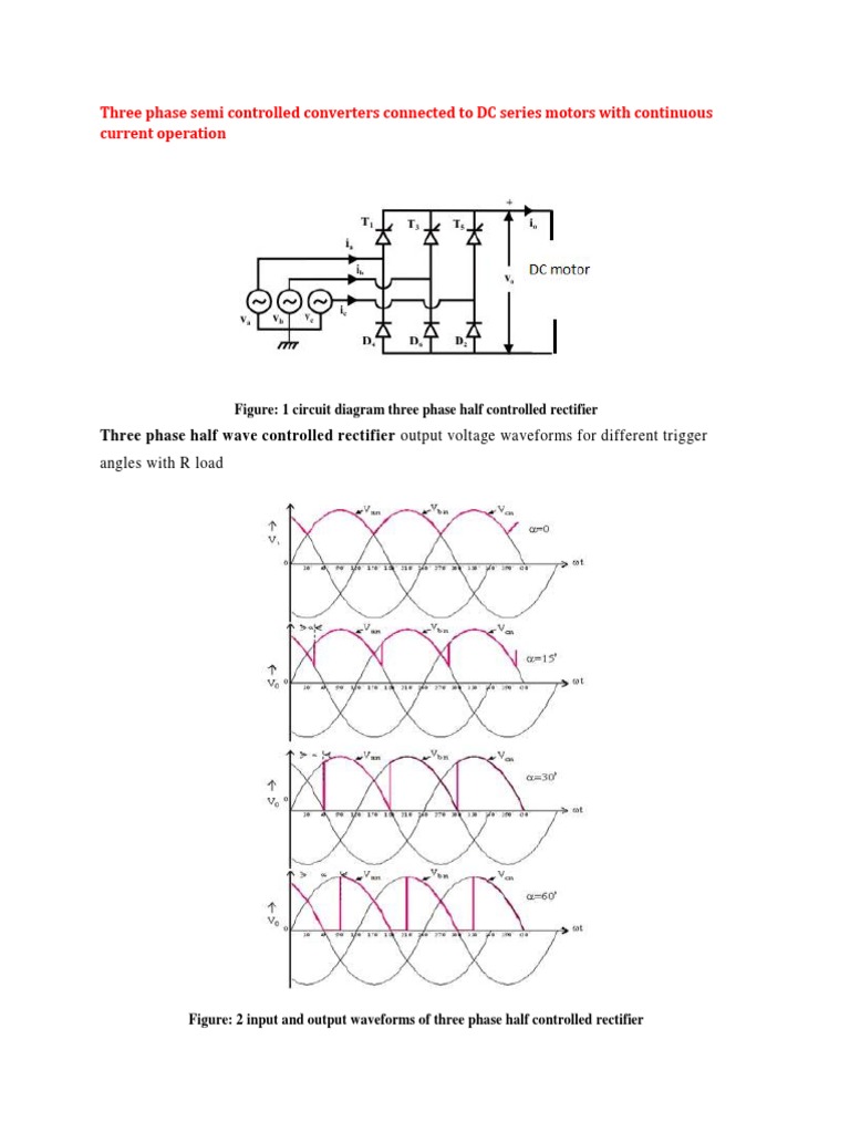 DC Motor Three Phase Half & Full Controlled Drives | PDF