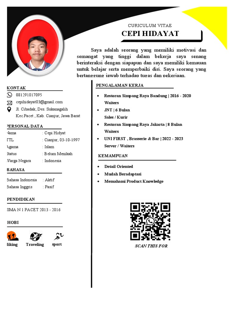 CV Cepi Hidayat | PDF