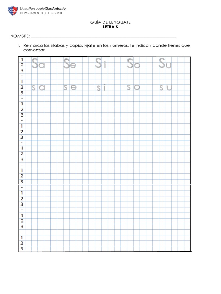 Actividades de Sílaba 'S' para Niños | PDF