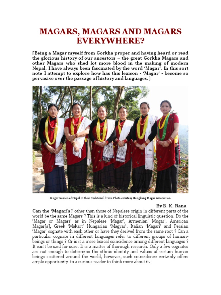 MAGARS-MAGARS-AND-MAGARS-EVERYWHERE | PDF | Hungarians | Nepal