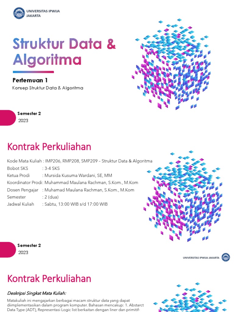 Pertemuan 1 - Struktur Data & Algoritma | PDF