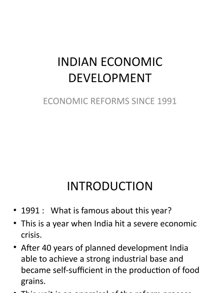 Indian Economic Development | PDF