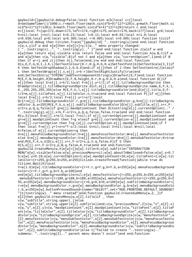 Lua Script for Menu Creation | PDF | Software | Graphical User Interfaces