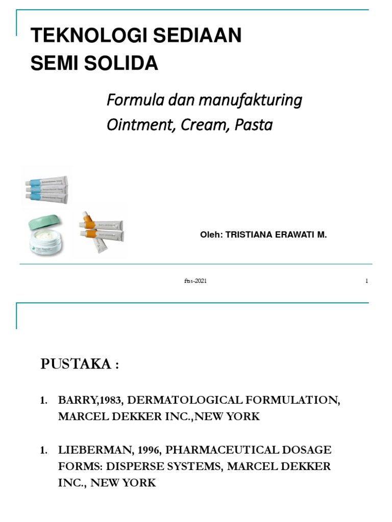 Ointment, Krim, Pasta | PDF