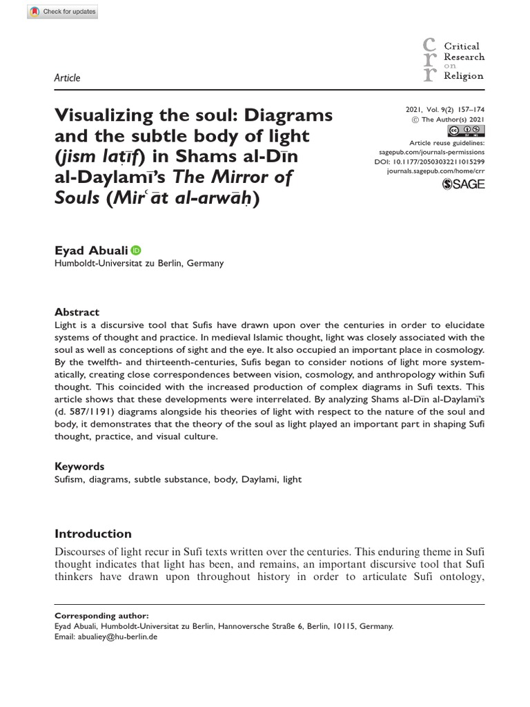 Visualizing The Soul. Diagrams and The Subtle Body of Light (Jism Latıf ...