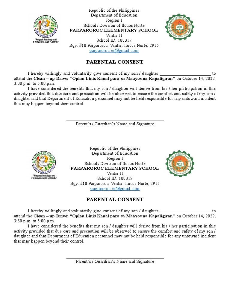 Parental Consent | PDF