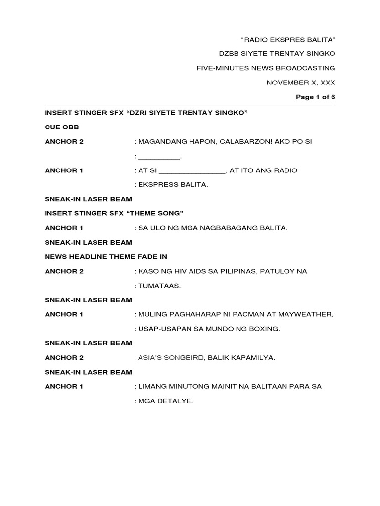 Radio Broad Example | PDF