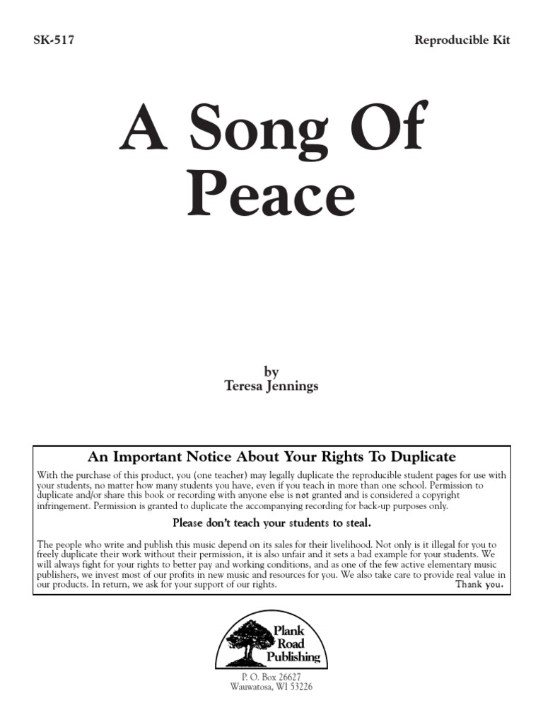 Song of Peace | PDF | Intellectual Works | Data Management