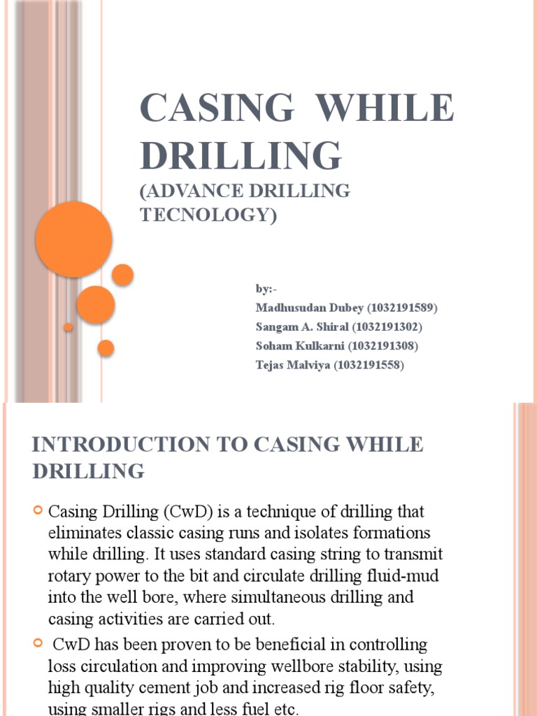 Casing While Drilling PPT (2) - 1 | PDF