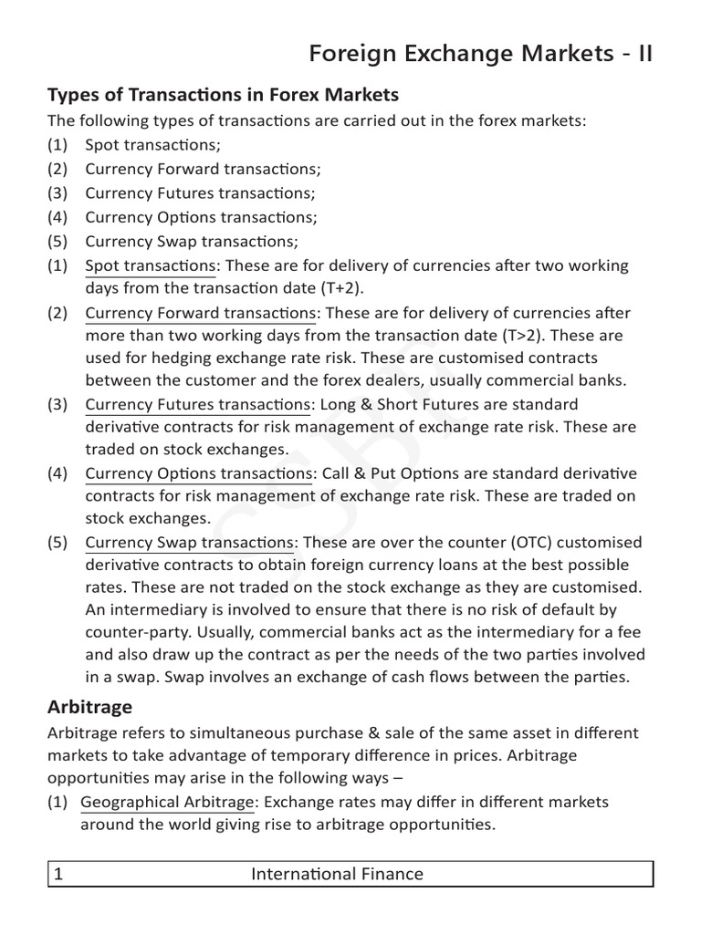 3 Foreign Exchange Markets - II | PDF | Foreign Exchange Market ...