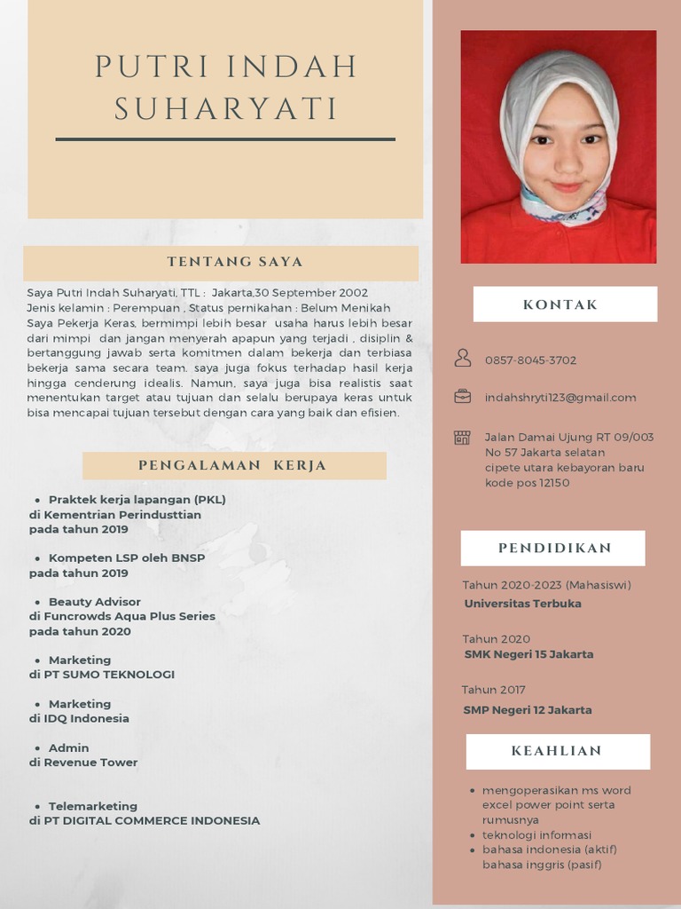 CV Putri Indah Suharyati | PDF