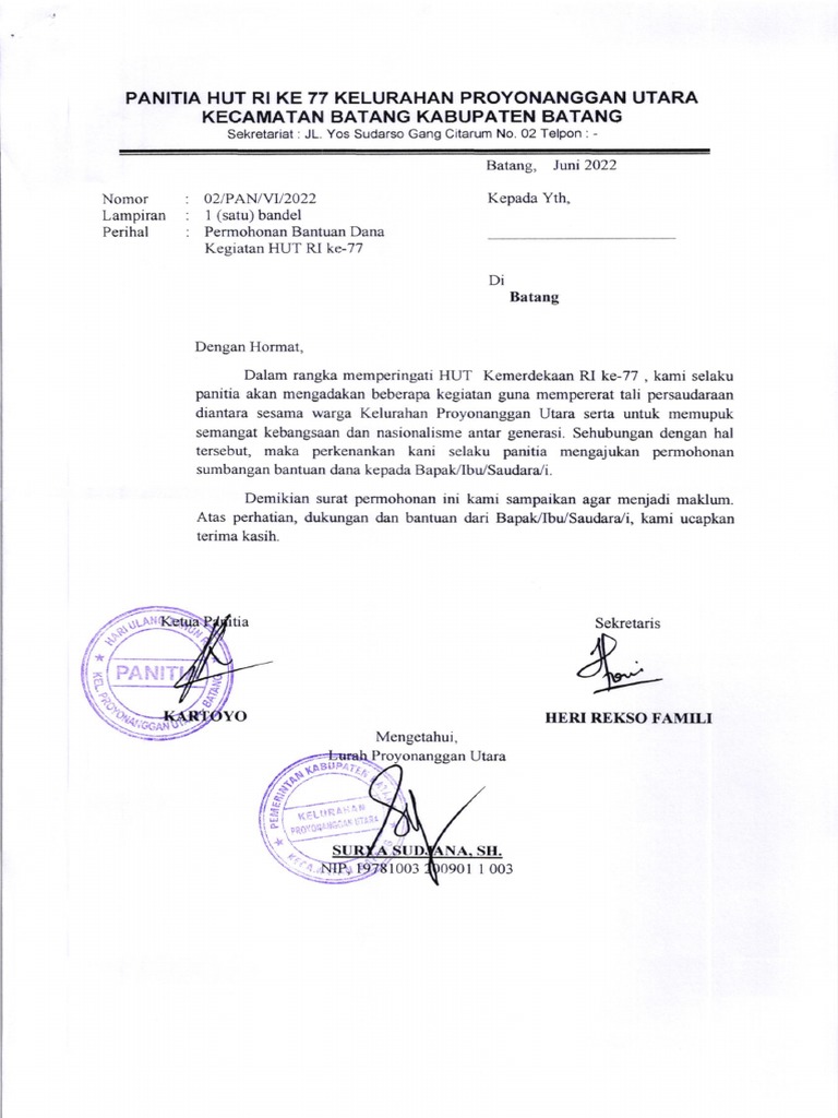 Proposal HUT RI Ke 77 | PDF