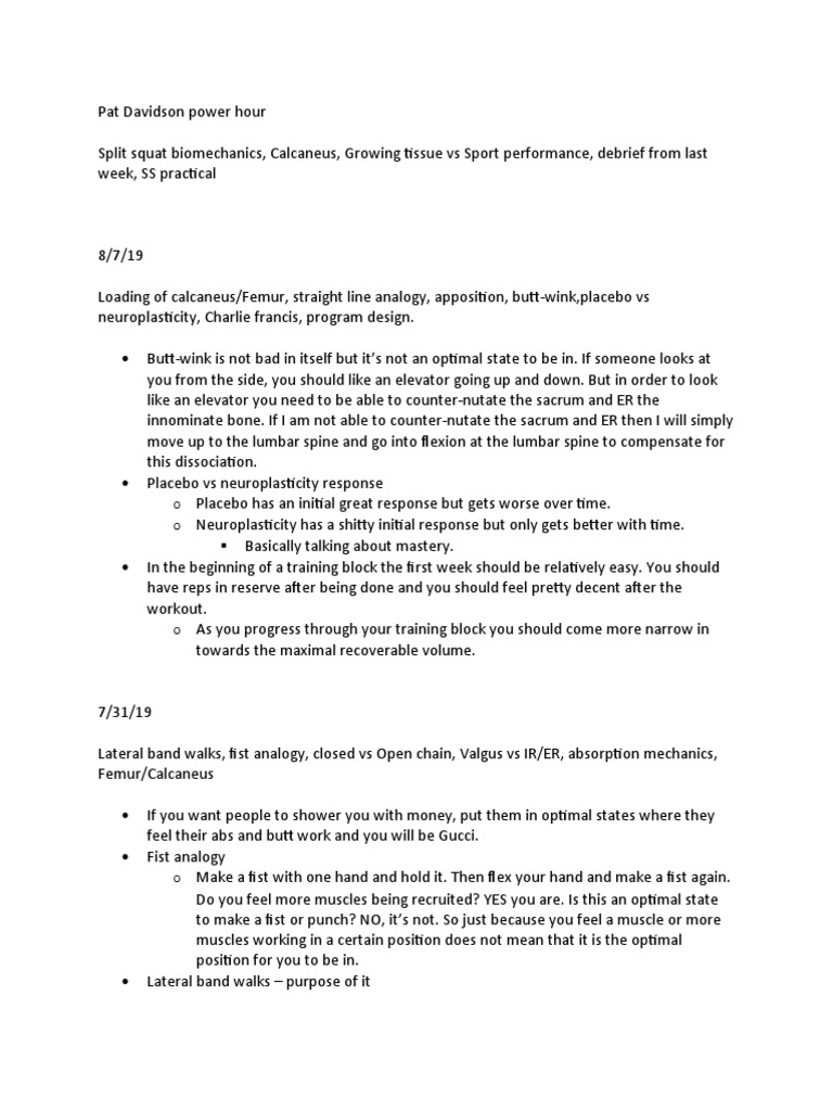 Pat Davidson power hour | PDF