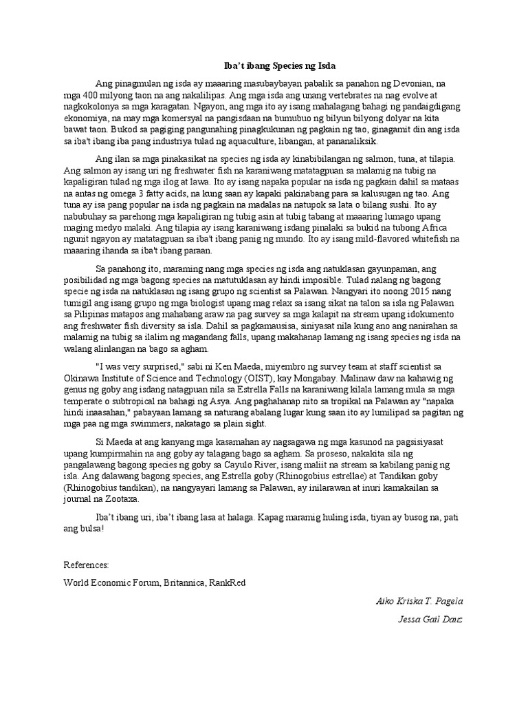 Ibat Ibang Species NG Isda | PDF