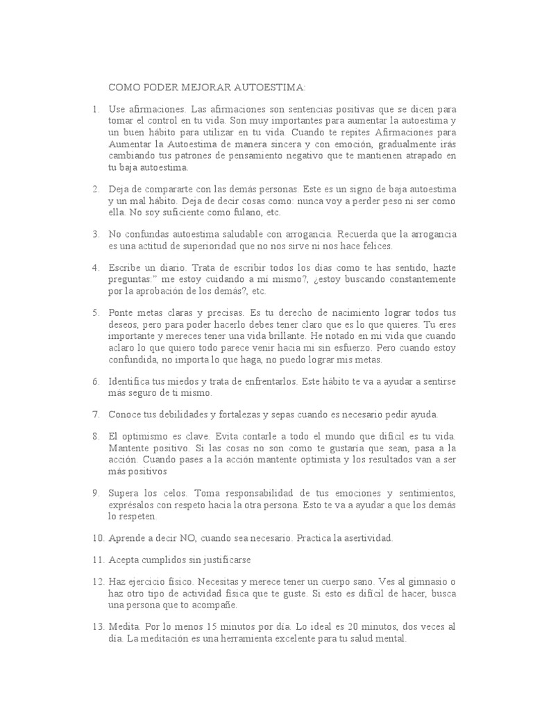 Auto Estim A | PDF | Autoestima | Las emociones