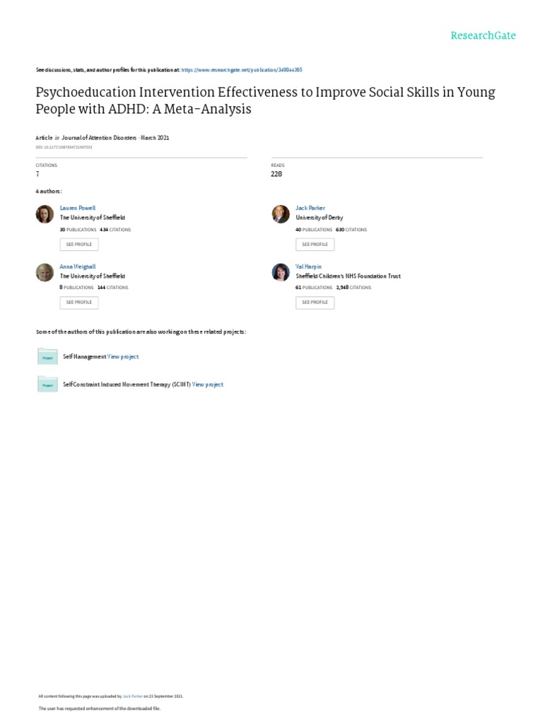 Adhd Paper | PDF | Attention Deficit Hyperactivity Disorder | Autism ...