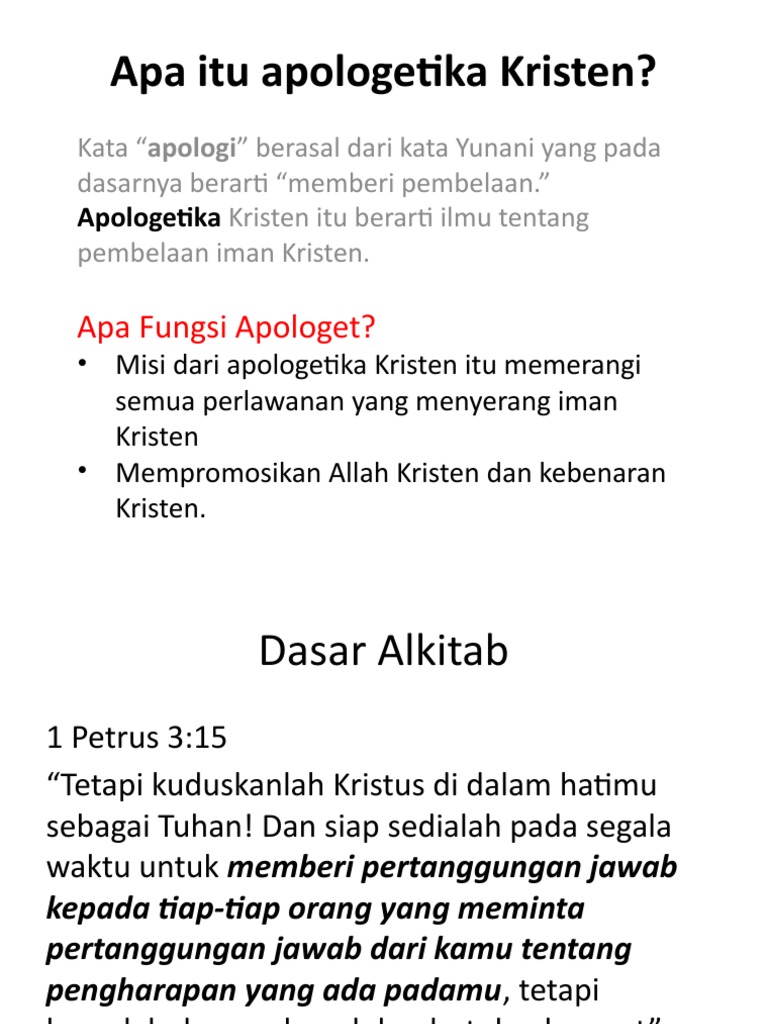 Apologetika Kristen | PDF
