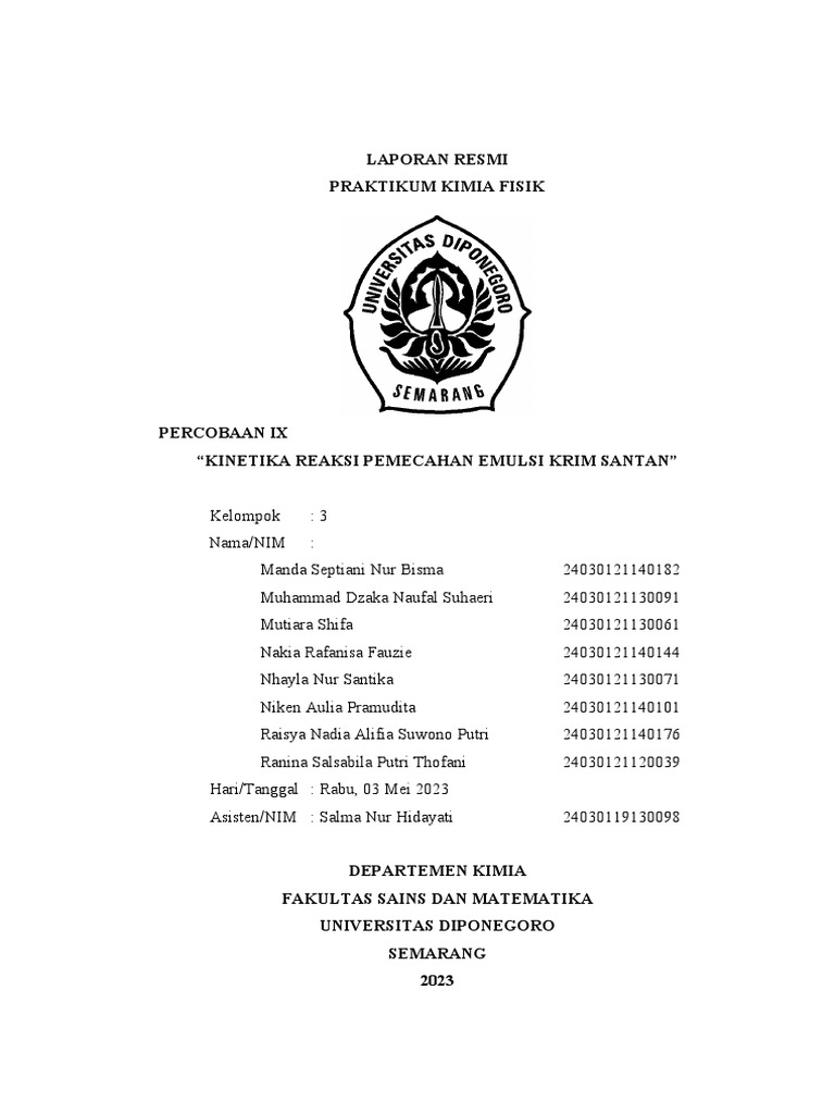 Revisi Laporan P9 - Kelompok 3 | PDF