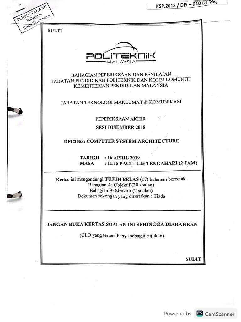 Csa Disember 2018 | PDF