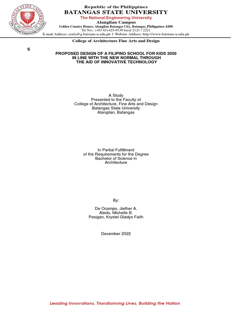Research Paper Filipino School For Kids 2050 | PDF