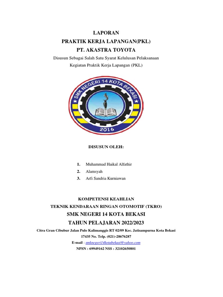 Format Laporan PKL HAIKAL ASLI | PDF