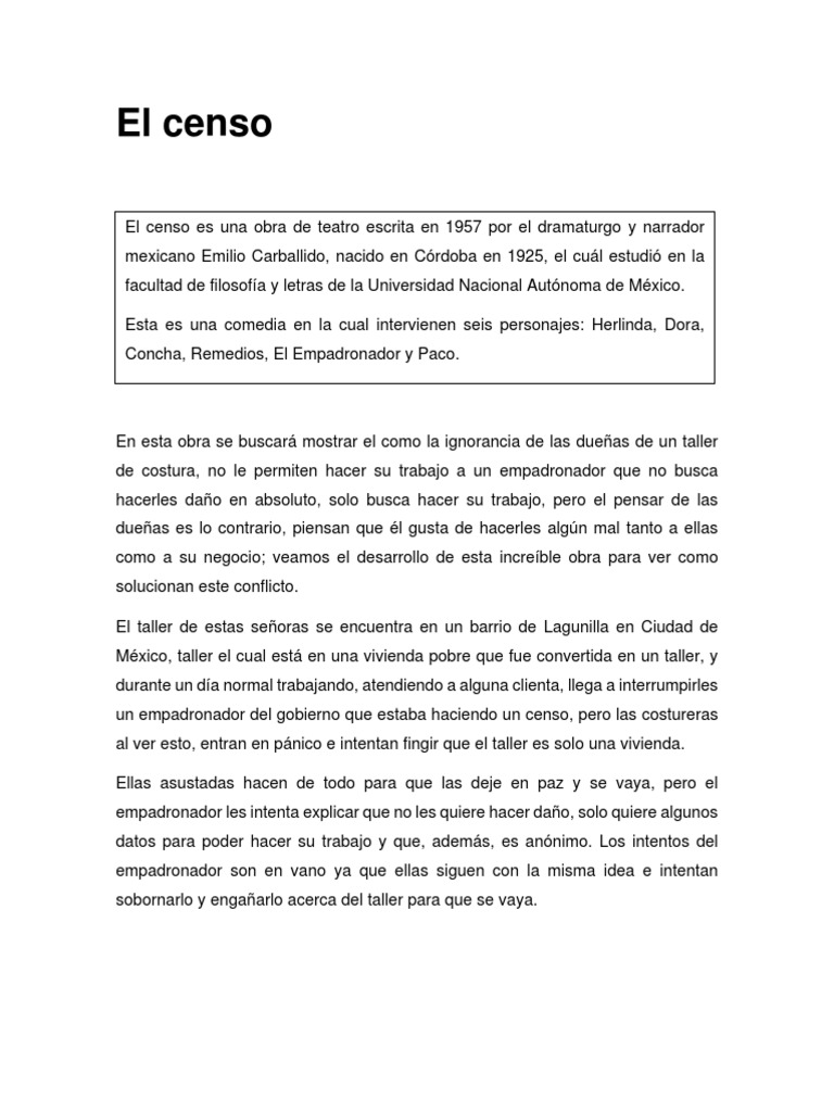 El Censo | PDF