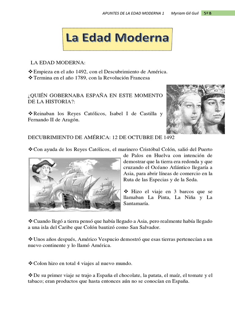 La Edad Moderna | PDF
