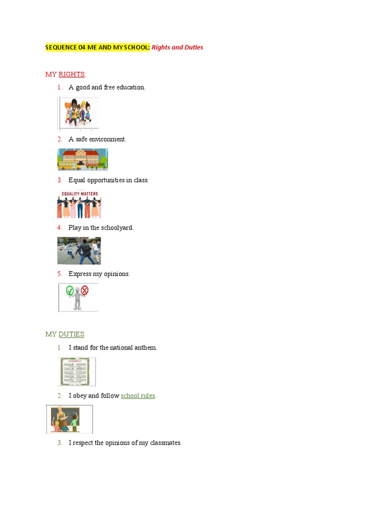 SEQUENCE 04 ME AND MY SCHOOL | PDF | Linguistics | Cognitive Science