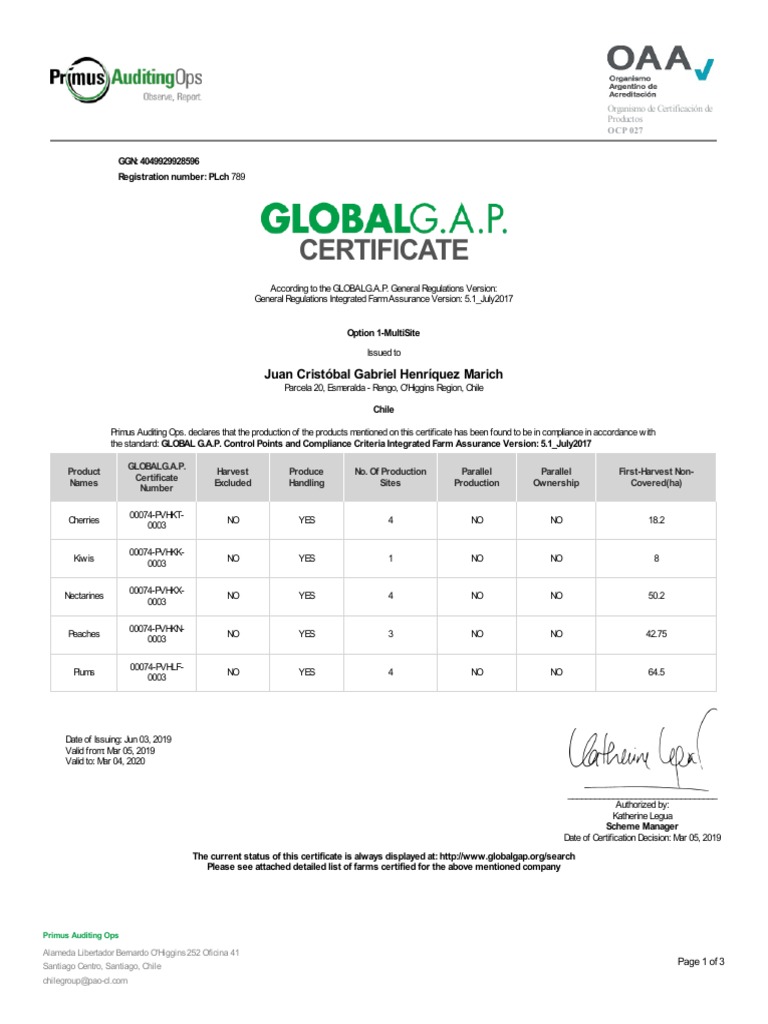 Certificado JHM 2020 | PDF