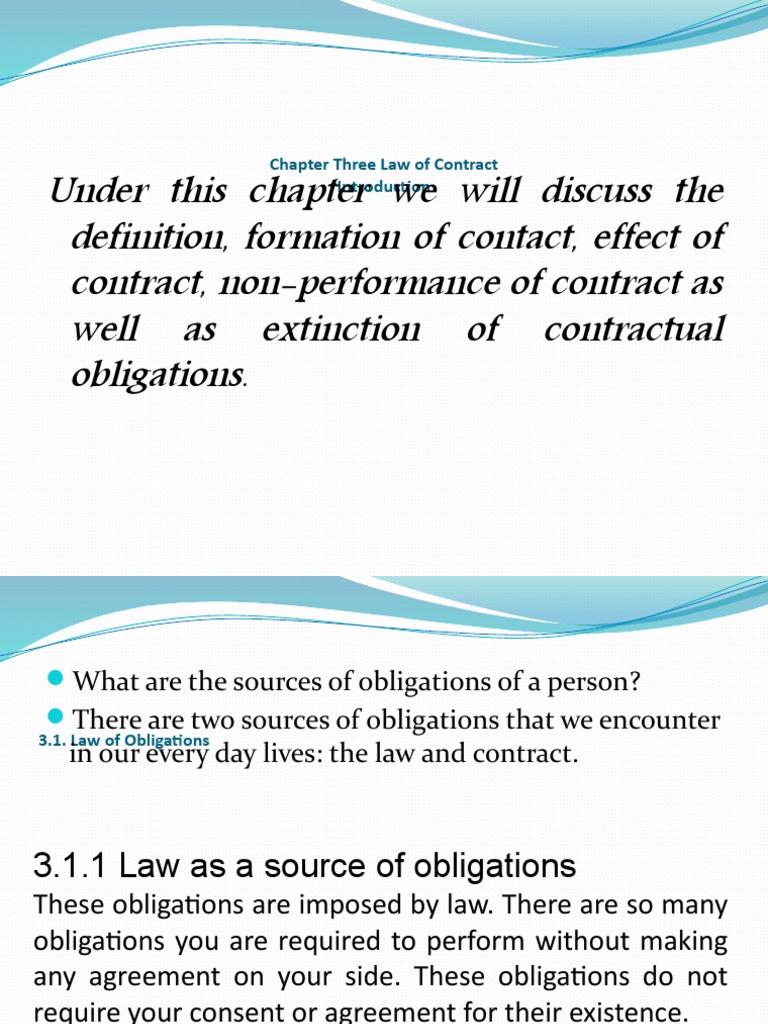 Business Law Chapter 3 | PDF | Offer And Acceptance | Breach Of Contract