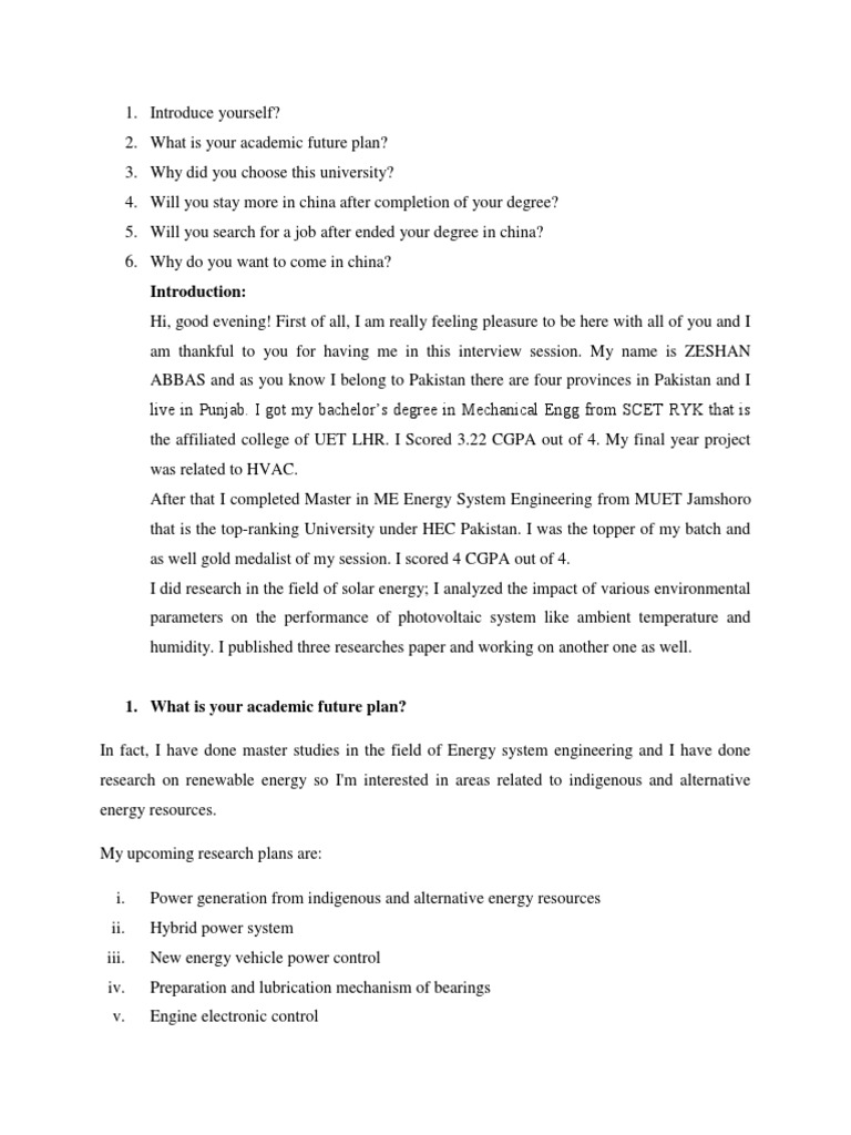 Interview Question | PDF | Nature | Sustainable Energy