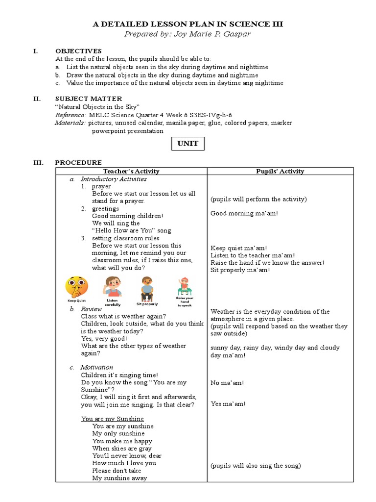 GRADE 3 SCIENCE (Natural Objects in The Sky | PDF GRADE 3 SCIENCE (Natural Objects in The Sky | PDF