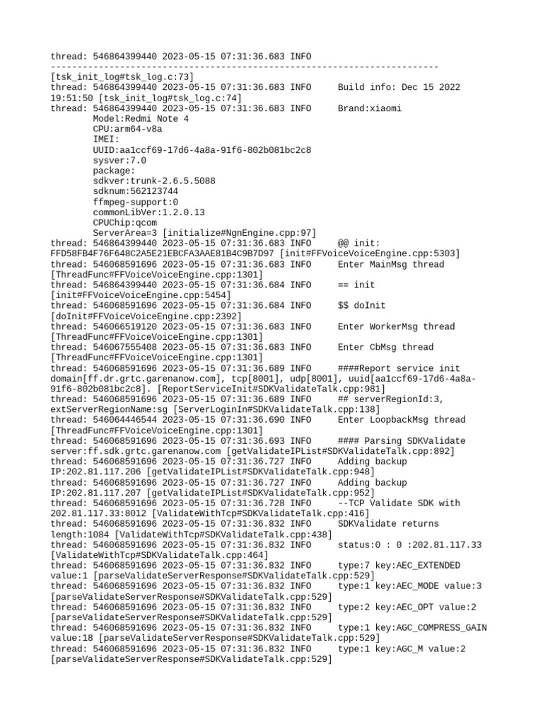 Ffrtc Log Pdf Data Transmission Computer Networking 