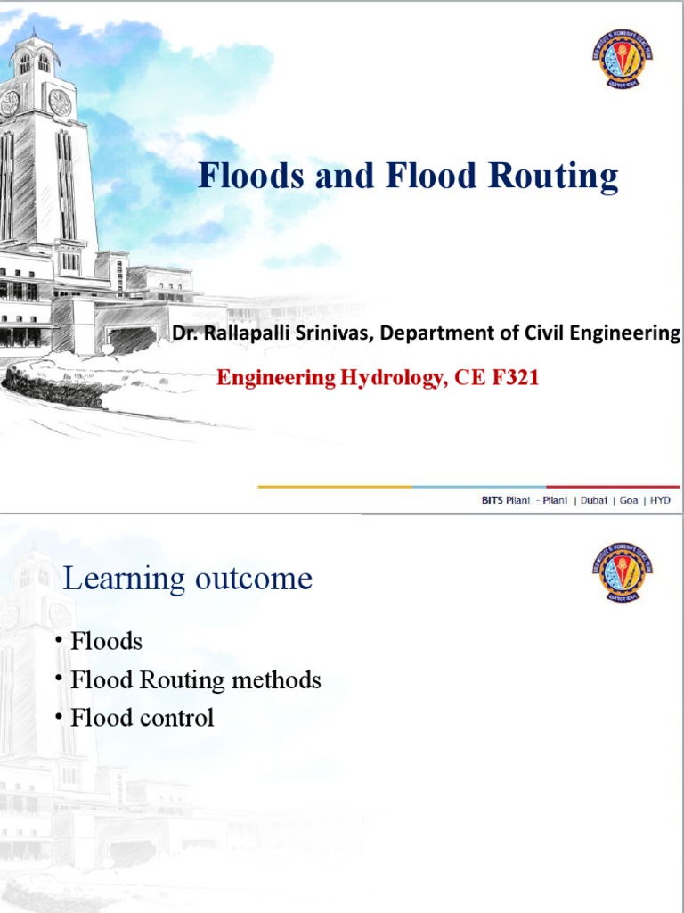 Lecture - Flood Routing | PDF | Flood | Discharge (Hydrology)