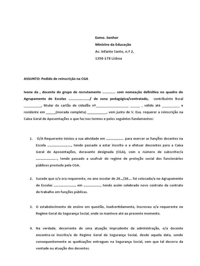 CGA - Requerimento 2023 | PDF