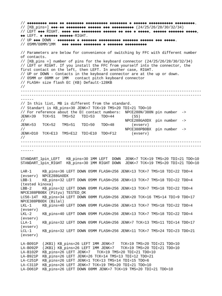 MB Connection NUVOTON | PDF
