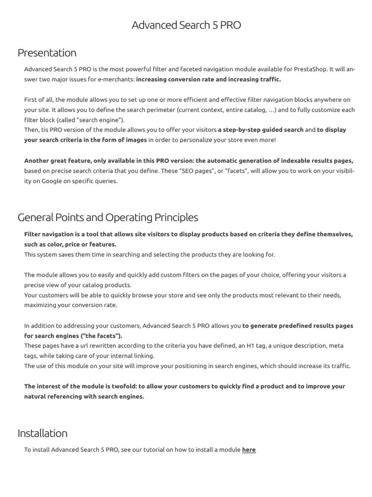 Advanced Search 5 PRO: Powerful Filtering & Faceted Navigation | PDF ...