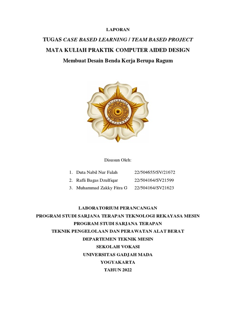 Laporan Case Base Learning Materi CAD TRM 2022 | PDF