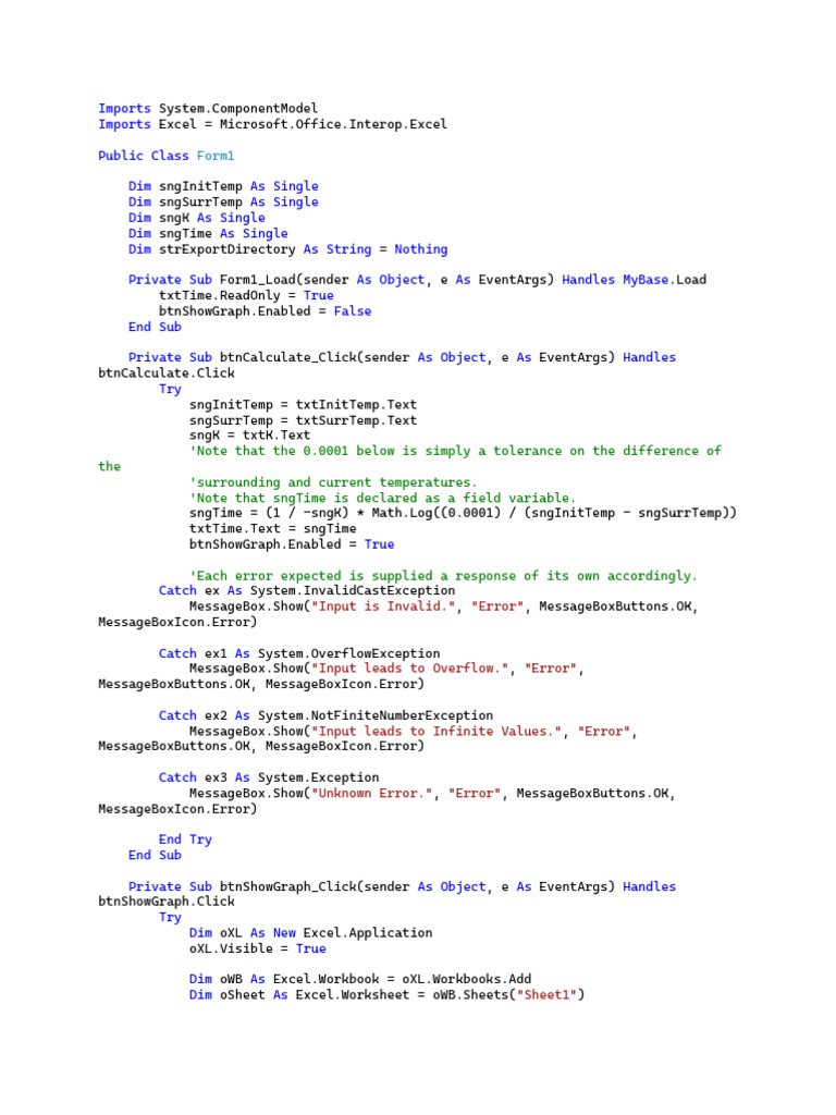 Imports System | PDF | Microsoft Excel | Software Development